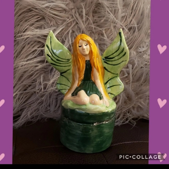 unknown | Other | Vintage Ceramic Beautiful Angel Trinket Box | Poshmark